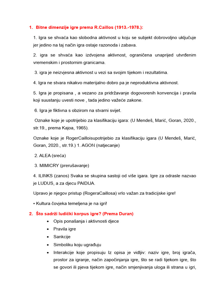 Skripta Tradicijske Igre | PDF