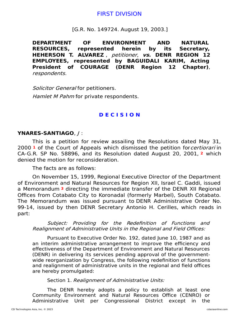 12.11. DENR v. DENR | PDF