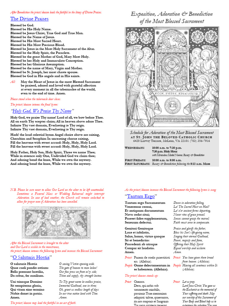 Exposition and Benediction Guide | PDF