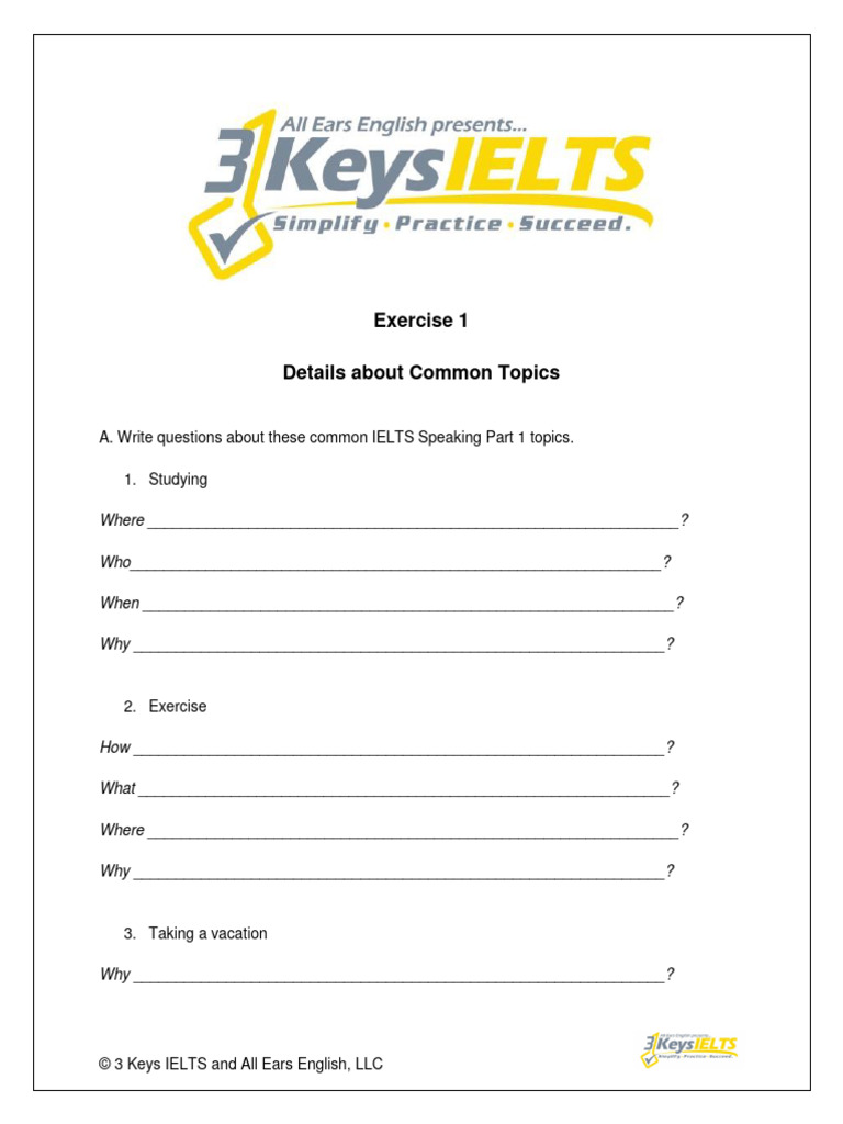 Speaking Lesson 3 Part 1 Step 2 | PDF | Adverb | Human Communication