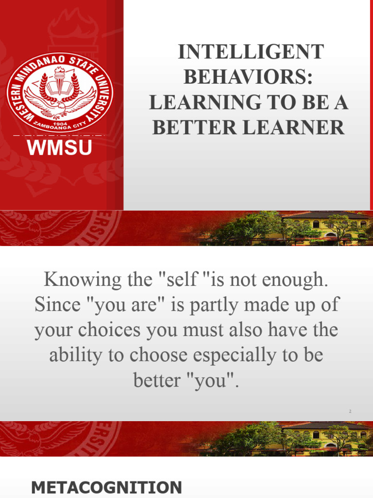 13 Intelligent Behaviors | PDF | Metacognition | Learning