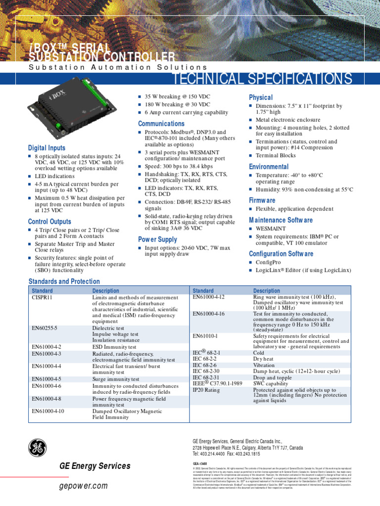 Ibox Tech Specs | PDF