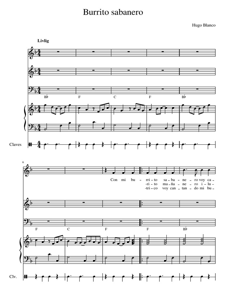 Burrito Sabanero I F Full Score | PDF