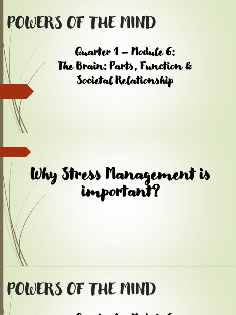 Lesson 6 POWERS of The MIND | PDF | Temporal Lobe | Somatosensory System
