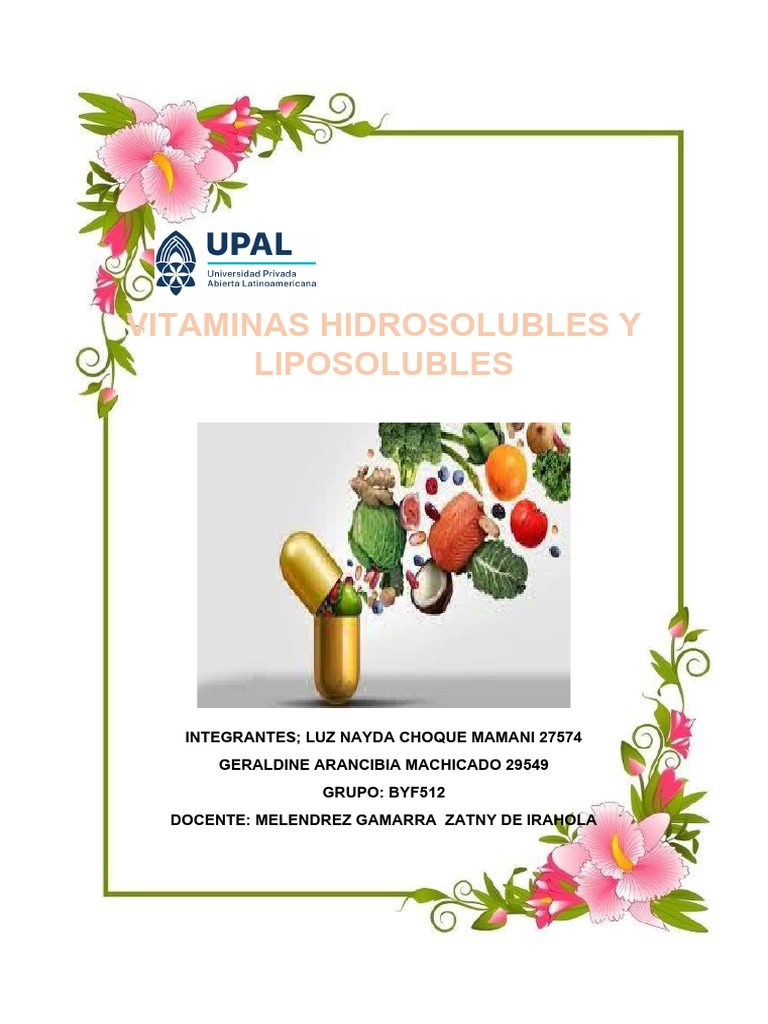 Vitaminas H Y L 1 Pdf Vitamina D Vitamina