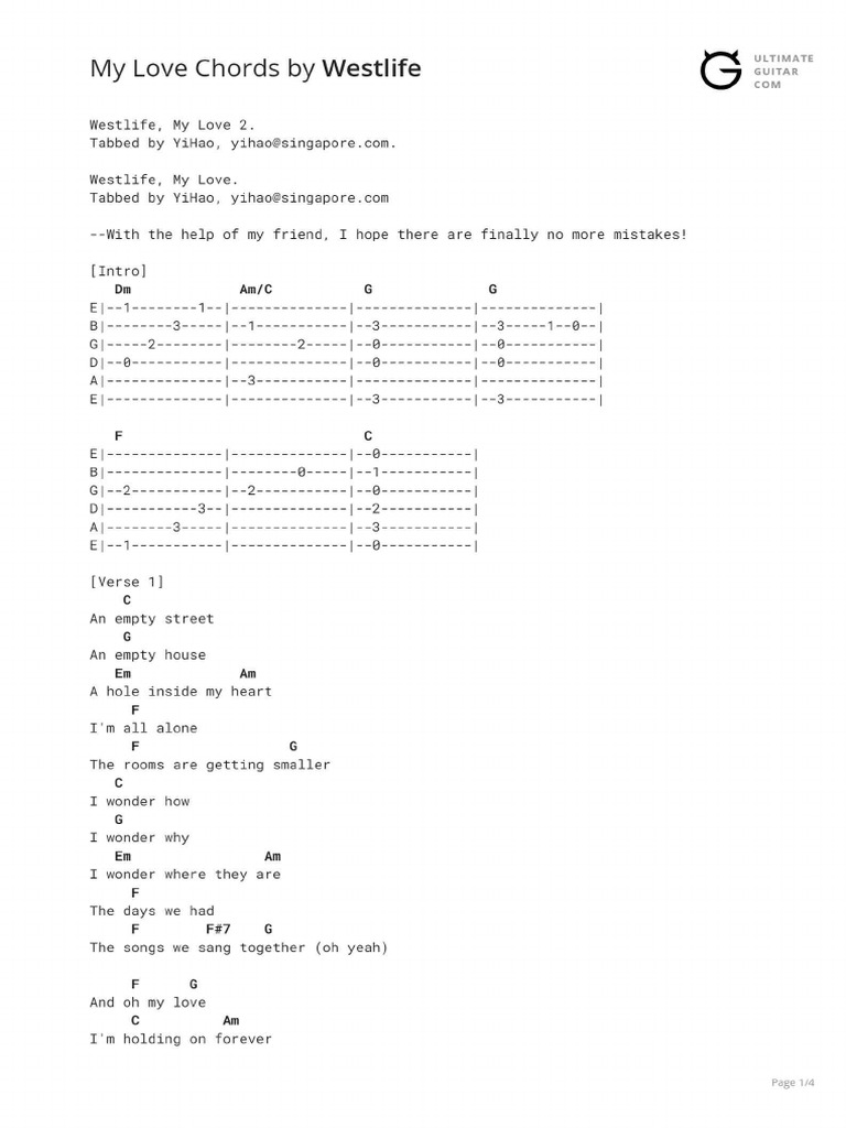 My Love Chords | PDF