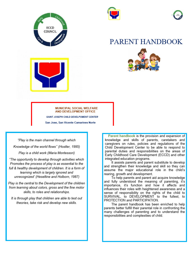 ECCD Parent Handbook Overview | PDF | Self-Improvement | Wellness