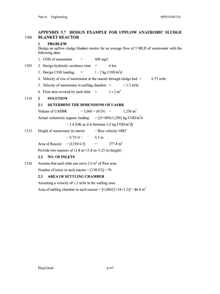 CPHEEO UASB Design Guidelines | PDF