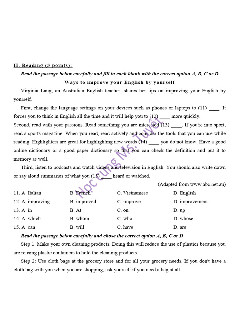 TEST 24 | PDF | Compost | Energy Conservation