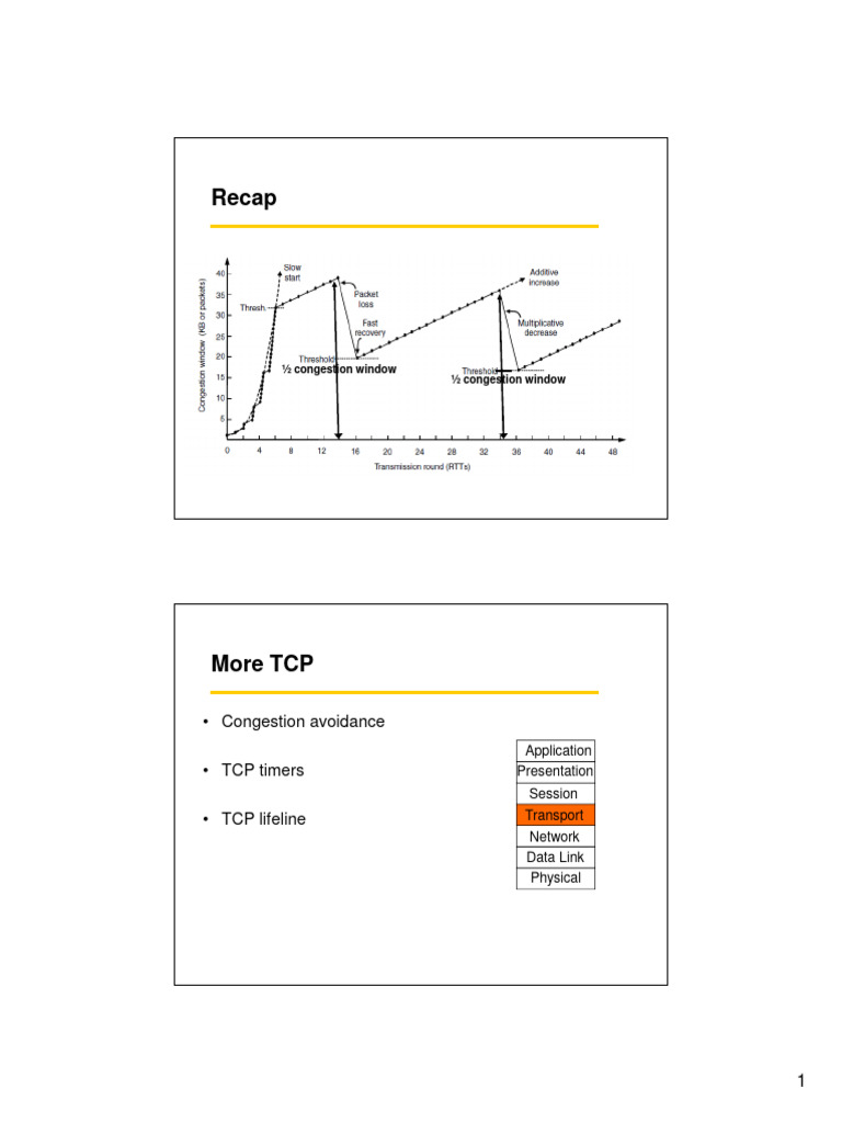 13 Congestion Avoidance | PDF | Network Congestion | Transmission Control Protocol