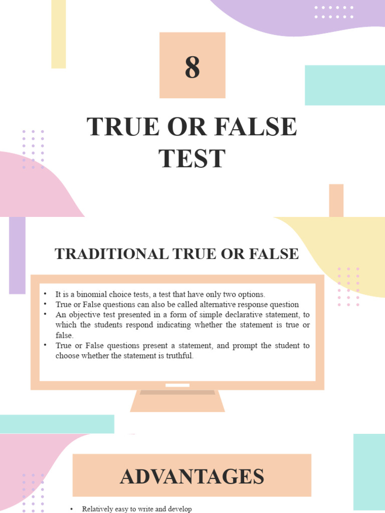 True or False Presentation | PDF