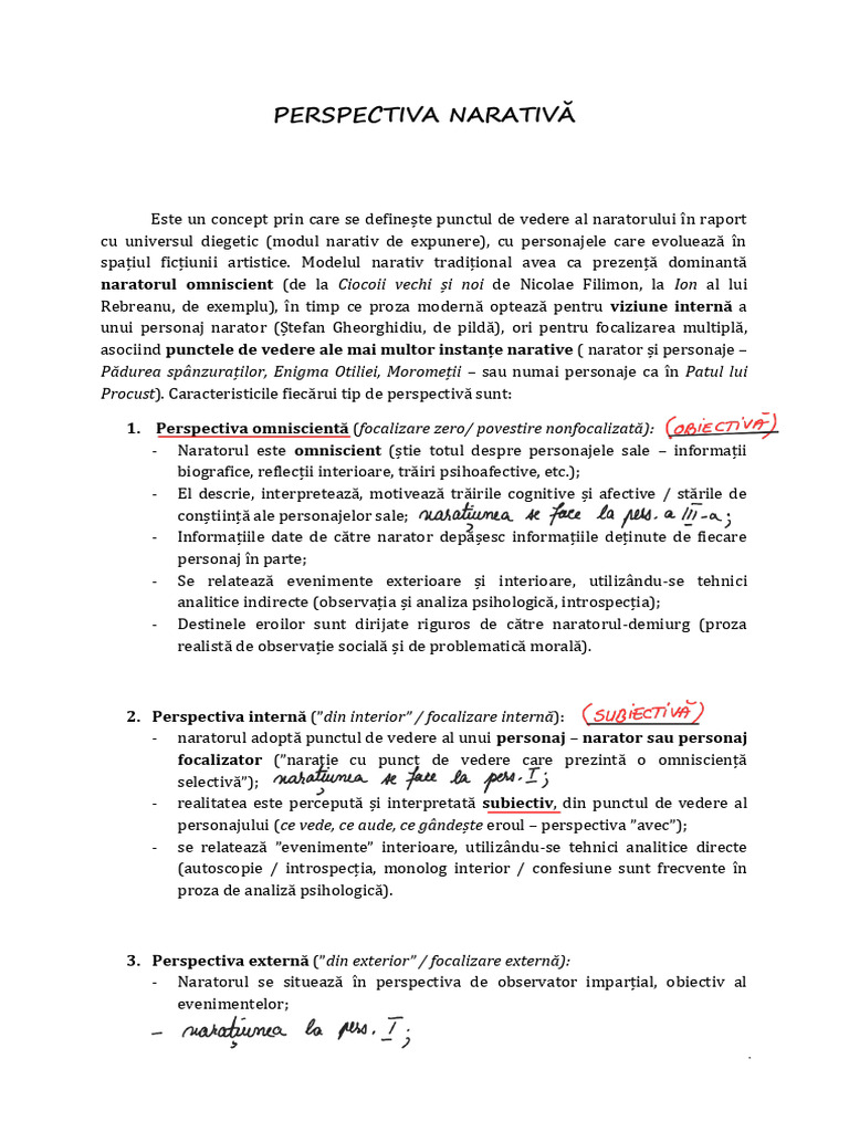 Perspectiva Narativa | PDF