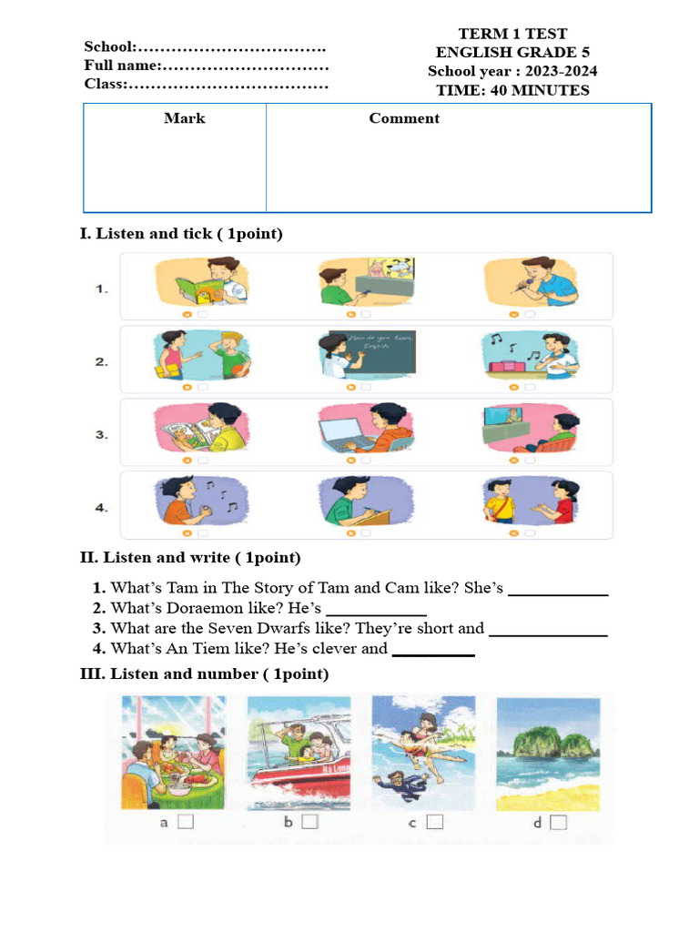 Test Term 1 No 2 Pdf