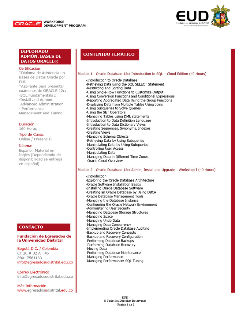Pdfs Base de Datos Oracle | PDF | Databases | Application Software