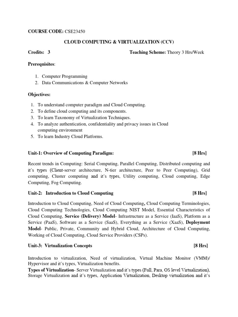 Cloud Computing for IT Students | PDF | Virtualization | Cloud Computing