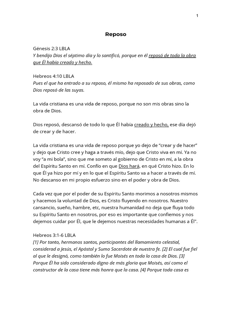 Reposo - Colección. | PDF