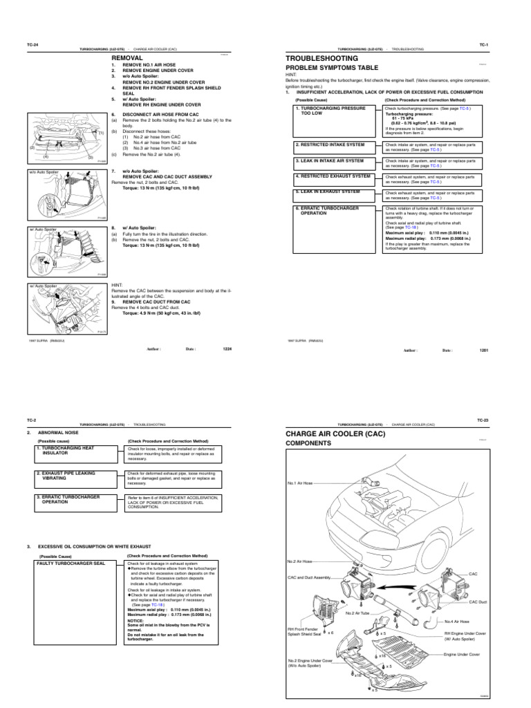 2jz Gte Service Manual Turbos | PDF