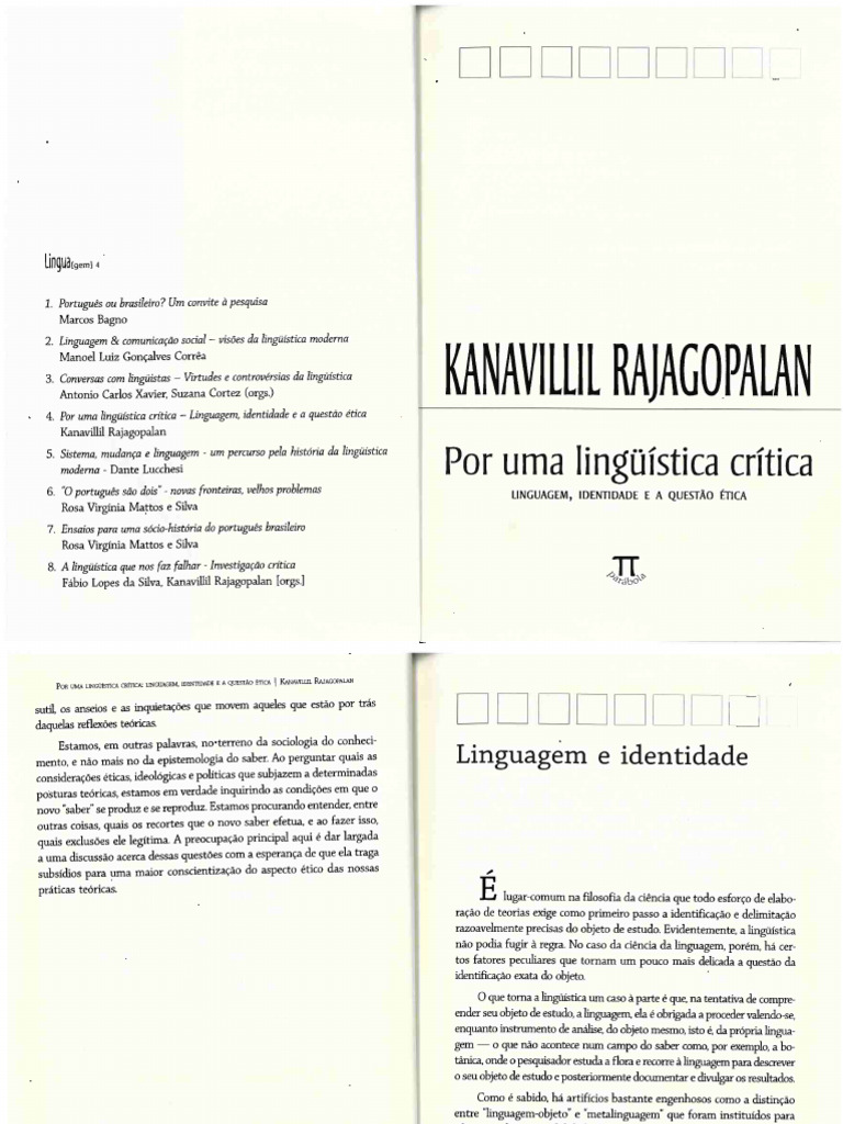 RAJAGOPALAN, K. - Por Uma Linguística Aplicada Crítica (2003) | PDF