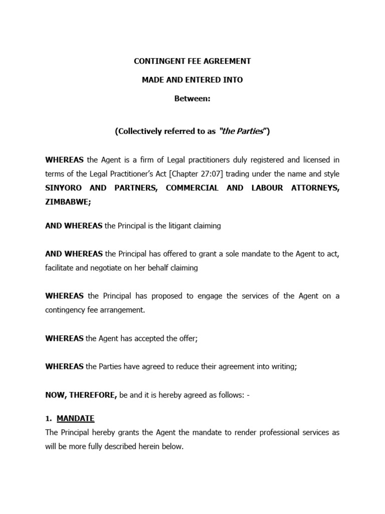 Contract of Mandate | PDF