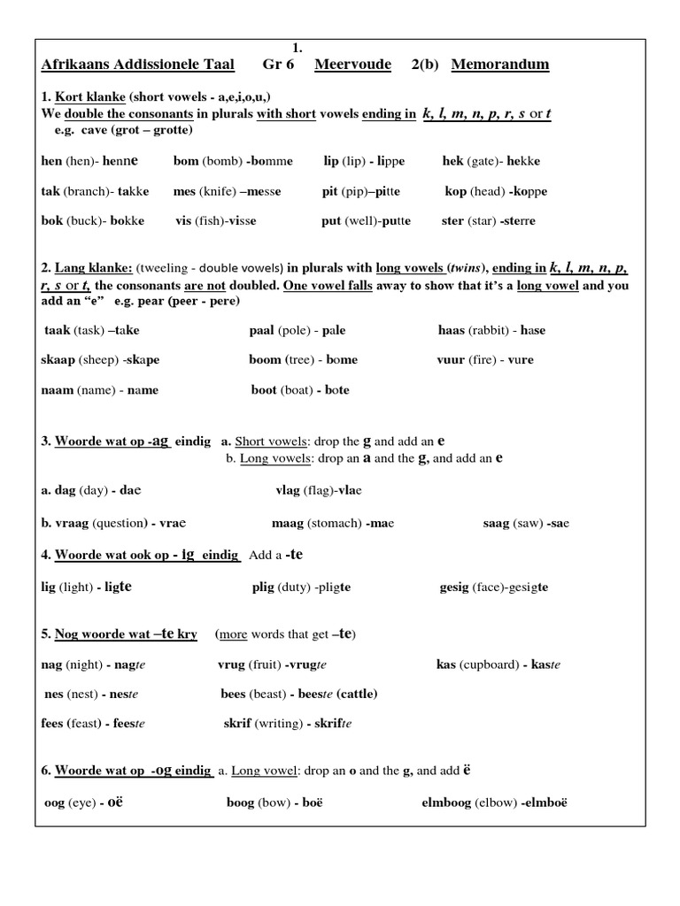 2 (B) Gr6 MEMO Afr Meervoude | PDF