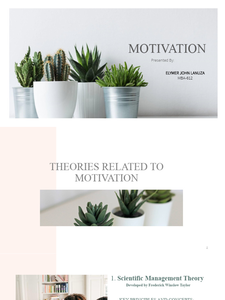 MOTIVATION Theories of Motivation | PDF | Motivational | Motivation