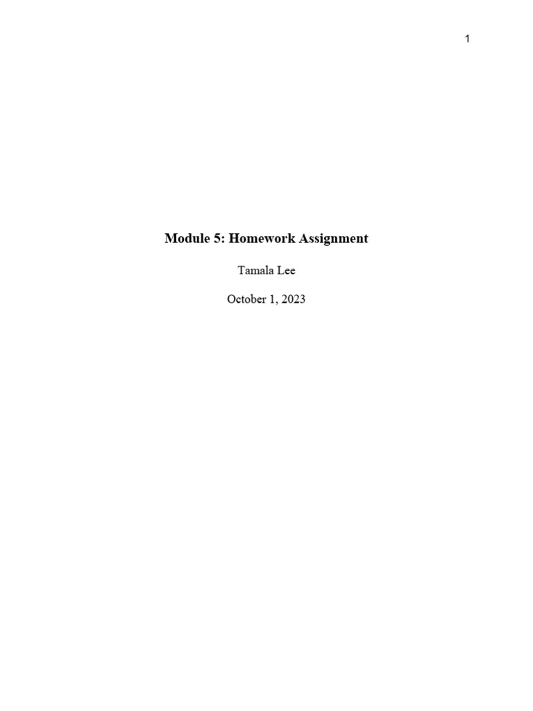Module 5 Homework Assignment Lee | PDF | Statistical Significance ... Module 5 Homework Assignment Lee | PDF | Statistical Significance ...
