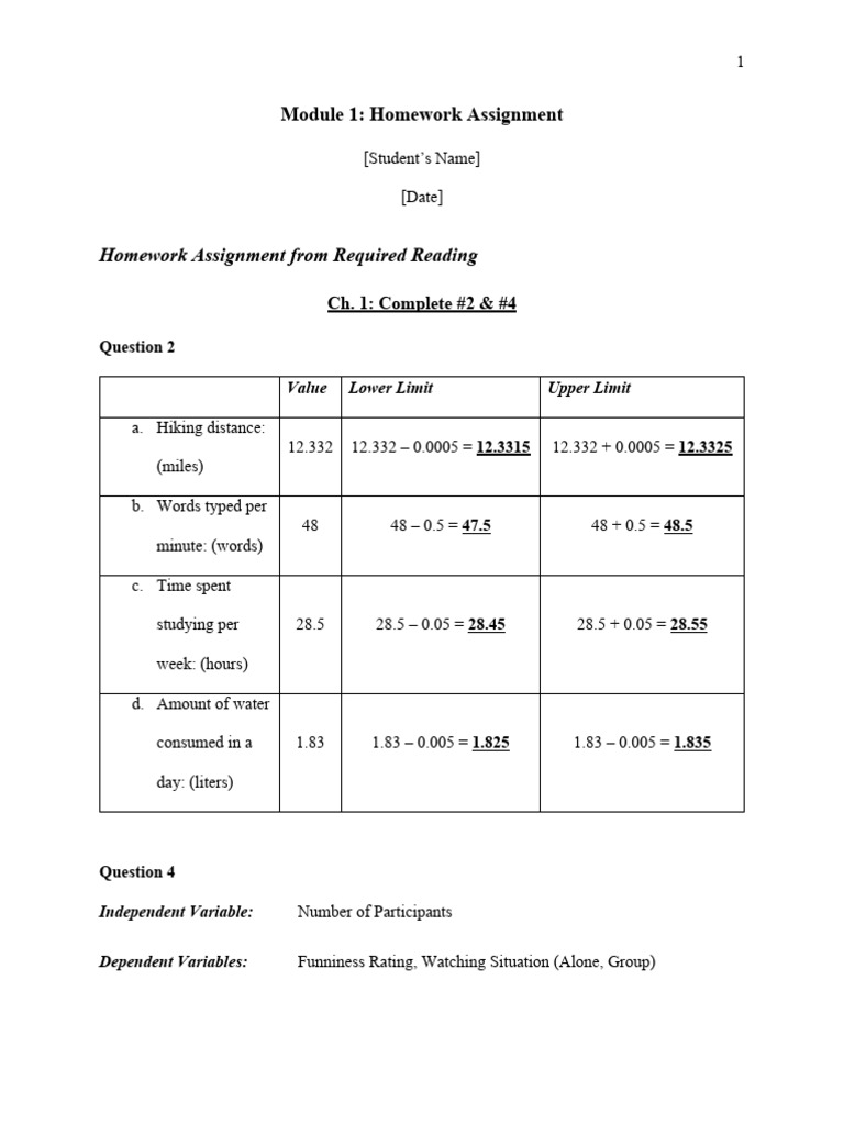 Module 1 Homework Assignment Pdf