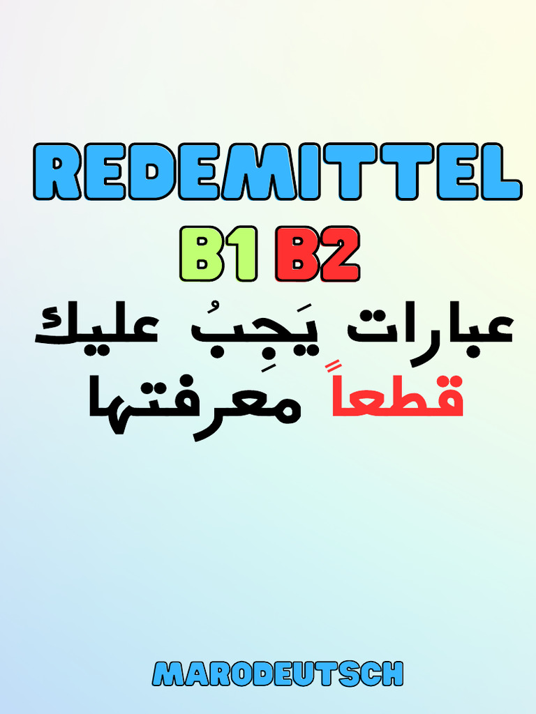 Redemittel b1 - b2 @marodeu | PDF