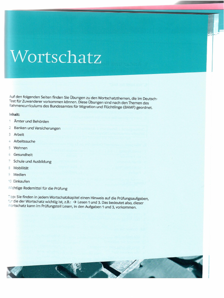 Wortschatztraining B1 DTZ 2 | PDF