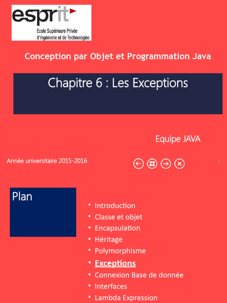 CoursExceptions-1 | PDF | Java (Langage de programmation) | Programme informatique