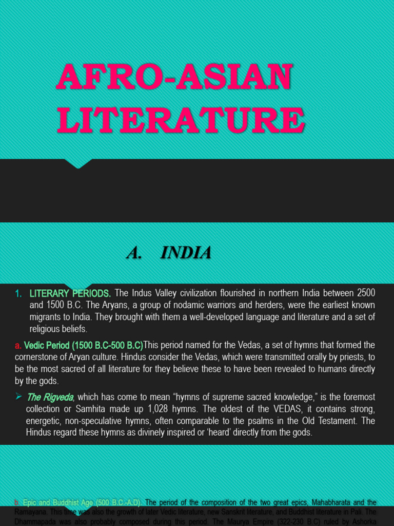 Afro-Asian Literature | PDF | Religion & Spirituality