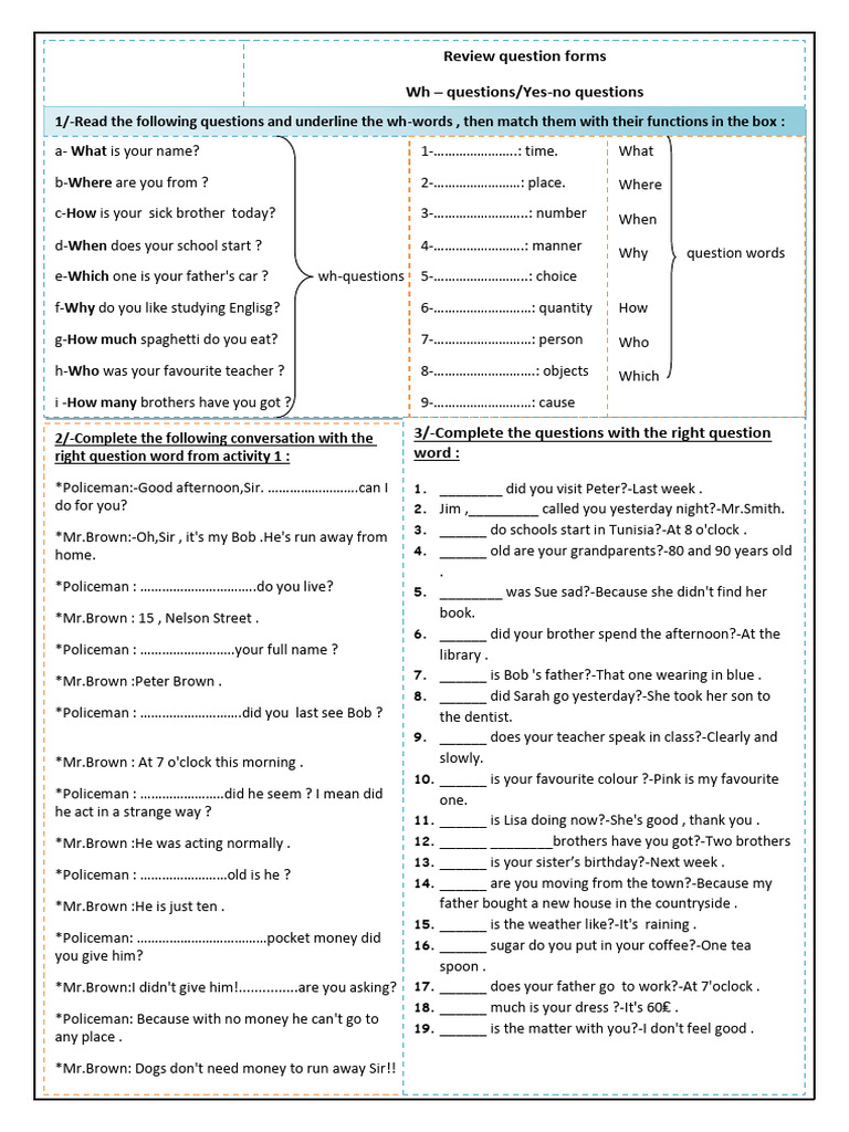 Question Forms in English | PDF