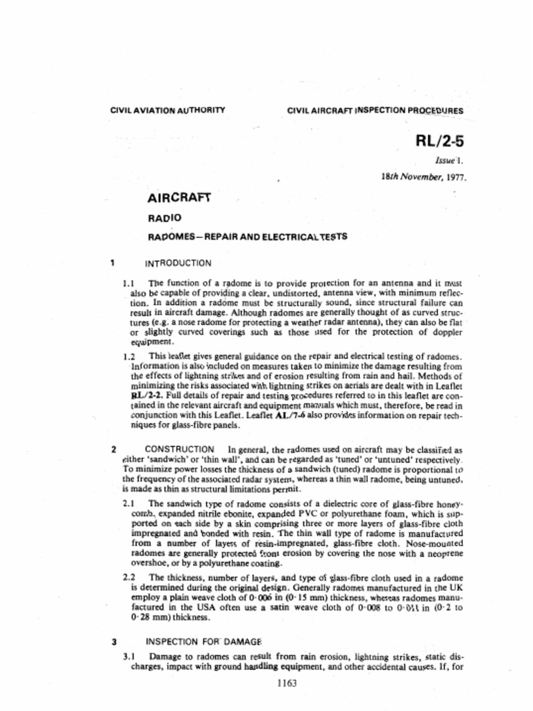 Radome Repair and Testing Guidelines | PDF | Antenna (Radio) | Radar