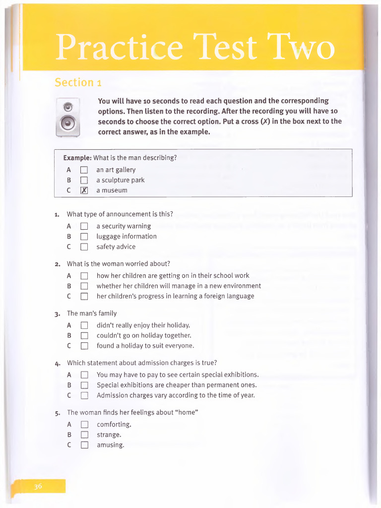 Practice Test 2 Level 3 | PDF | Museum | Tourism