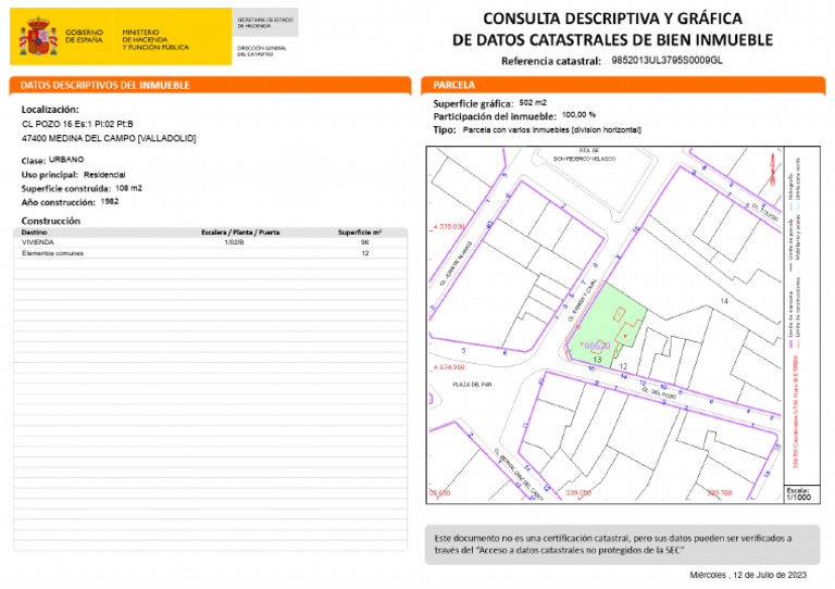 Catastro Virtual Ejemplo | PDF
