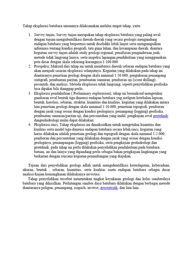 Tahapan Eksplorasi | PDF