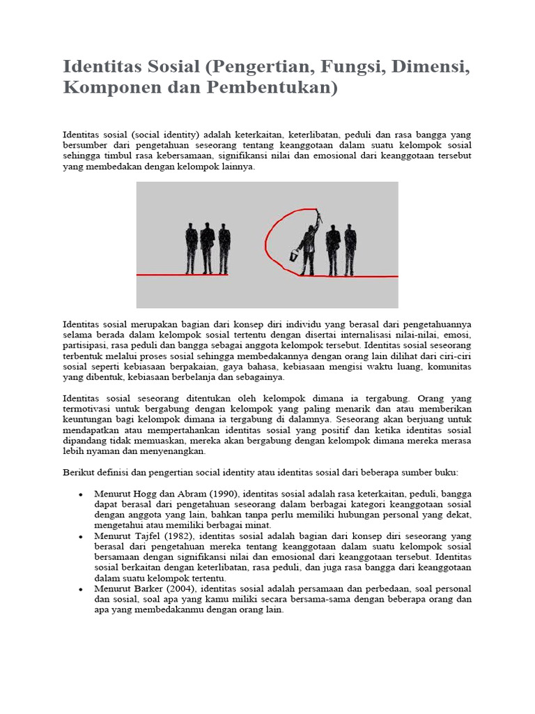 Identitas Sosial | PDF | Karier & Perkembangan | Pengembangan Diri