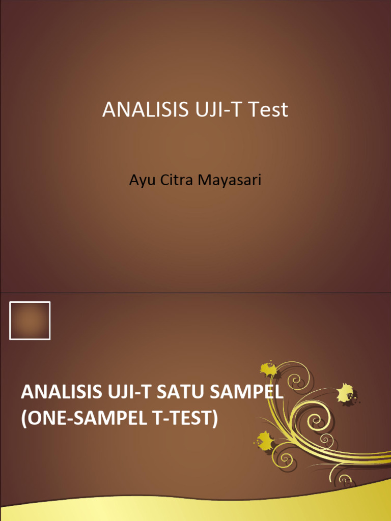 Uji T Test Pdf