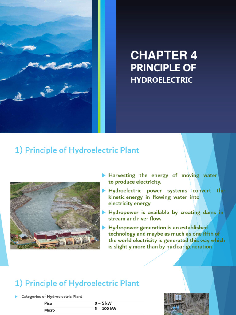 Chapter 4 - Principles of Hydropower | PDF