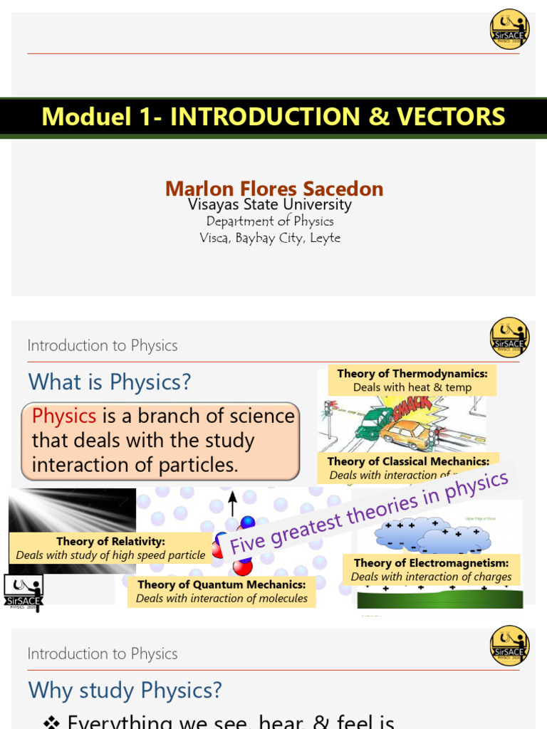 Module 1 Intro Vectors As of Jan 18 | PDF Module 1 Intro Vectors As of Jan 18 | PDF
