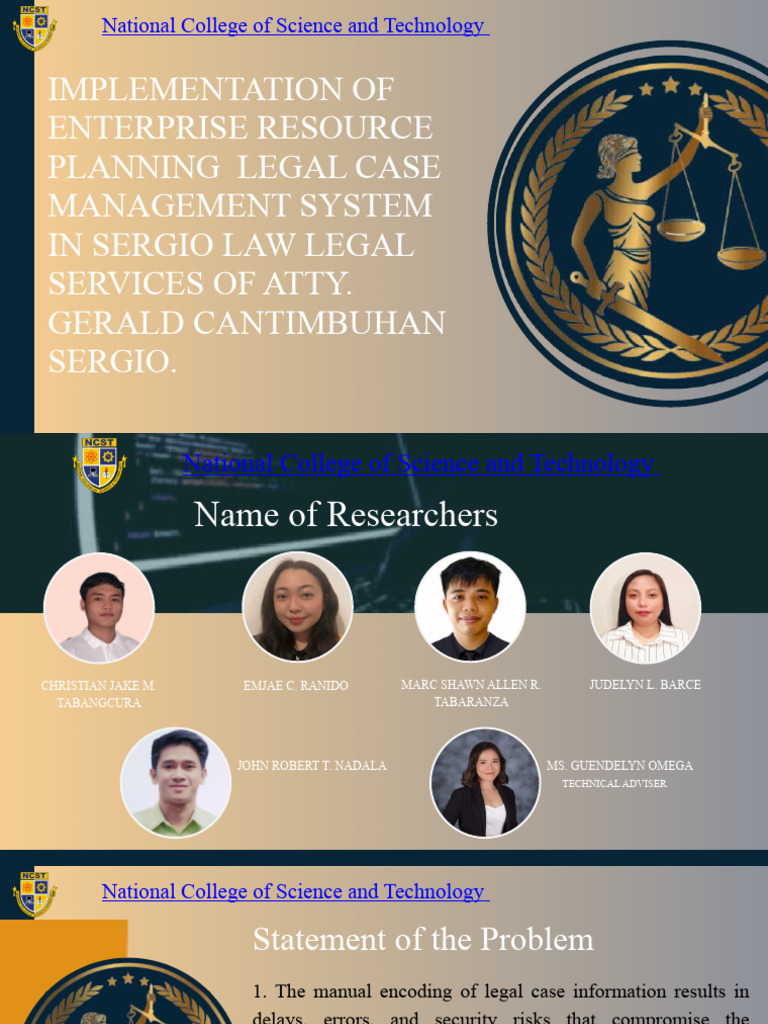 Implementation of Enterprise Resource Planning Legal Case Management ...