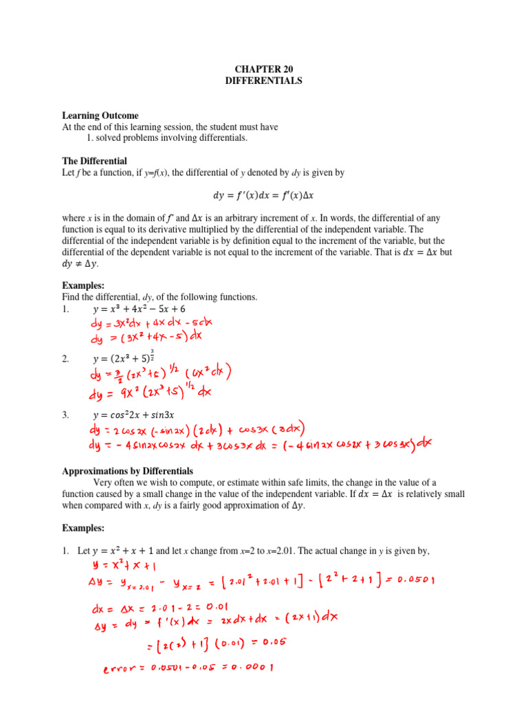 Lecture 18 Pdf Derivative Variable Mathematics