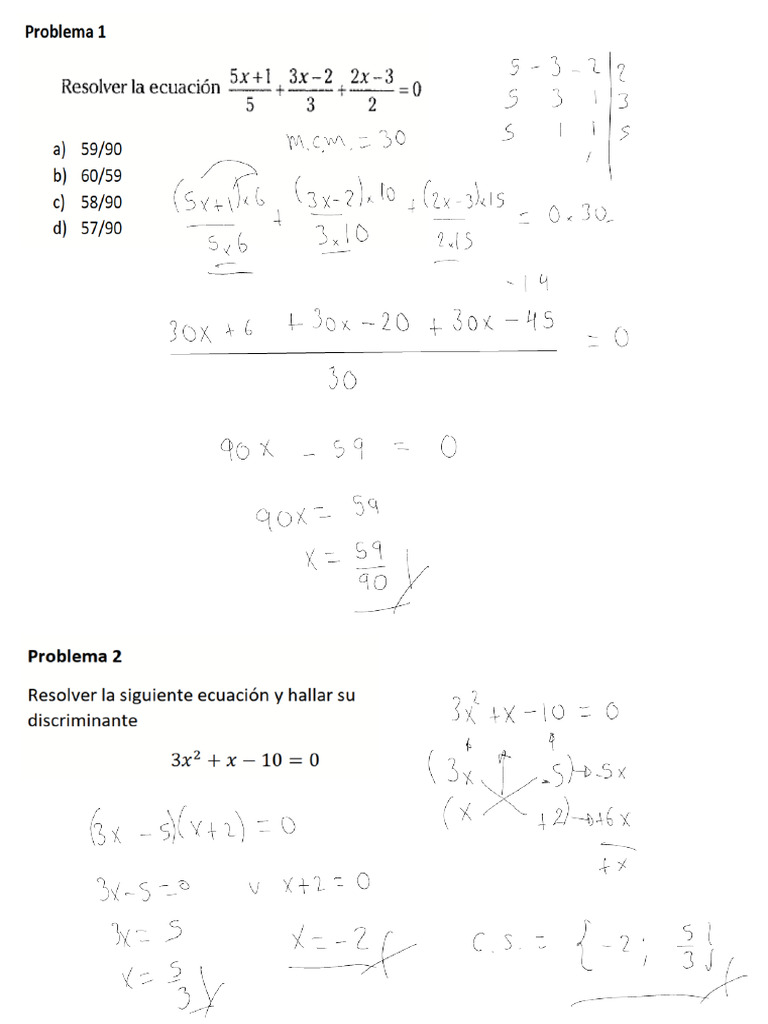 4to B Ecuaciones Cuadraticas | PDF