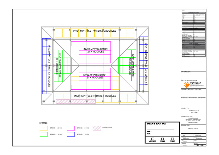 String Layout | PDF | Solar Panel | Physical Quantities