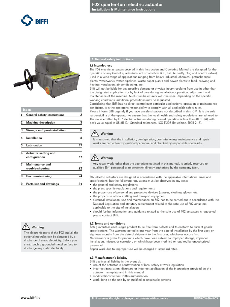 Biffi F02 | PDF