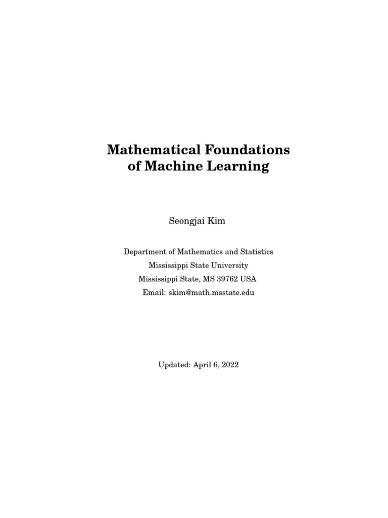 Machine Learning Lecture Pdf Machine Learning Statistical