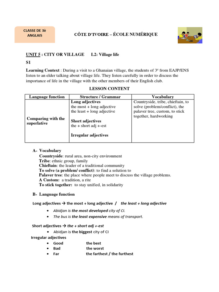 Unit 5 Lesson 2 Anglais | PDF | Adjective | Human Communication