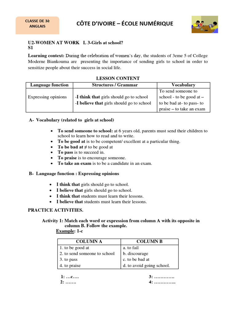 Unit 2 Lesson 3 Anglais | PDF | Human Communication | Linguistics