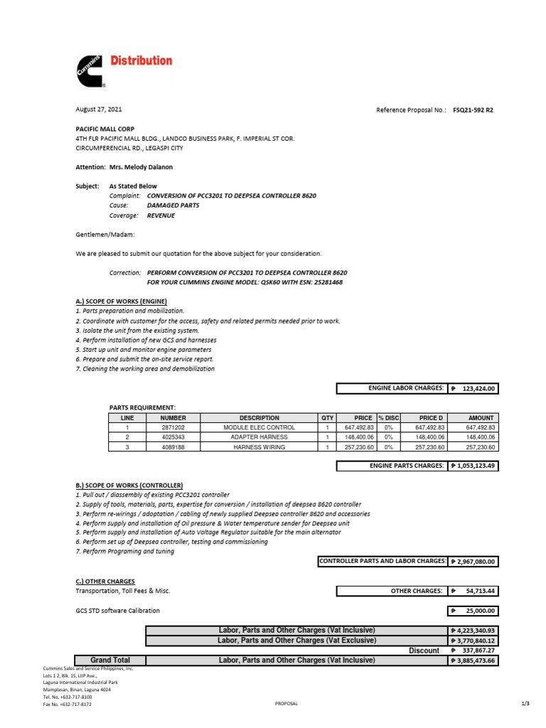 592 R2 Pacific Mall Legaspi Supply, Replacement and Conversion of ...