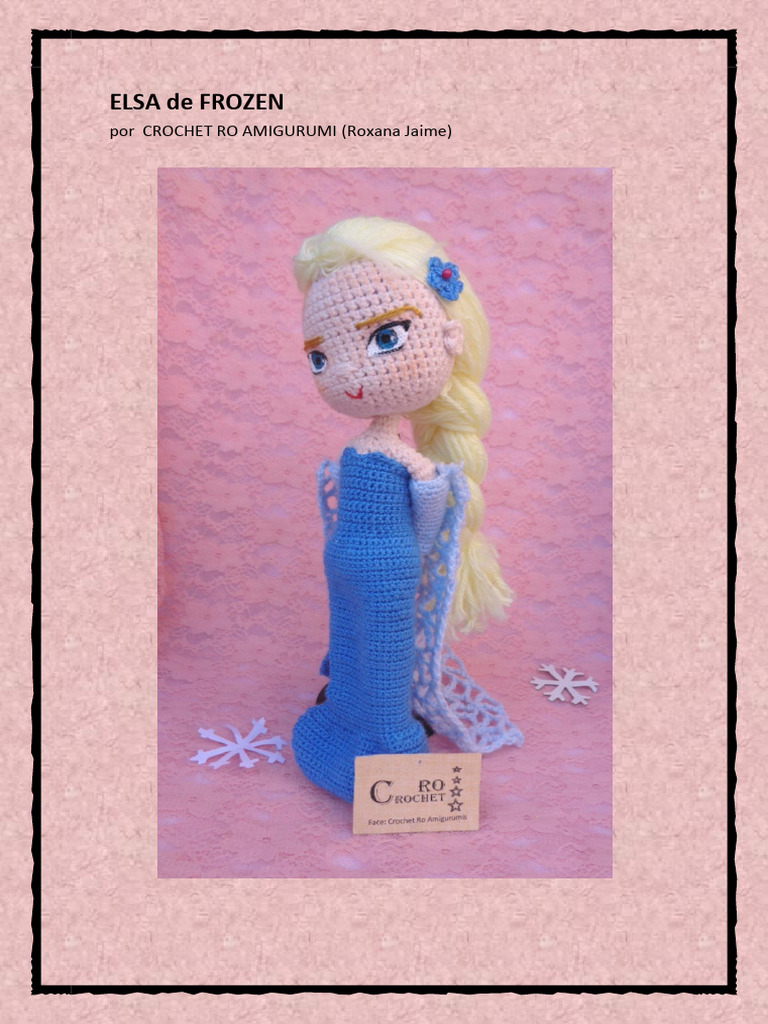 Patrón Amigurumi Elsa Frozen a Crochet | PDF | Métodos y materiales de ...